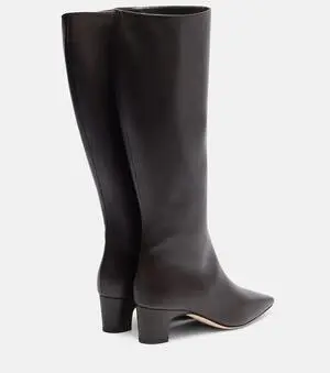 Manolo Blahnik Ofara Leather Knee-high Boots