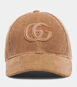 Gucci Gg Cotton Corduroy Baseball Cap - Beige