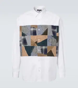 Comme Des Garçons Homme Patchwork Cotton Poplin Shirt