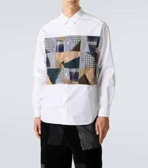Comme Des Garçons Homme Patchwork Cotton Poplin Shirt
