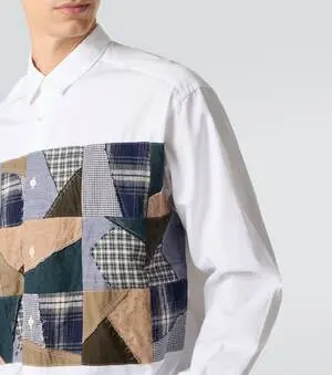 Comme Des Garçons Homme Patchwork Cotton Poplin Shirt