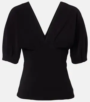Long Sleeve Collared V-Neck Blouses