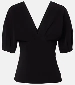 Proenza Schouler Darena Crêpe Top - Black