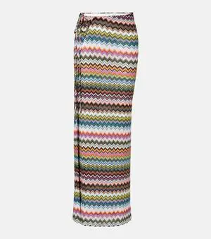 Missoni Zigzag Lamé Wrap Maxi Skirt - Multicoloured