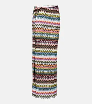 MISSONI Missoni Zigzag Lamé Wrap Skirt