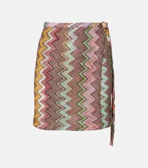 MISSONI Missoni Zigzag Lamé Wrap Skirt