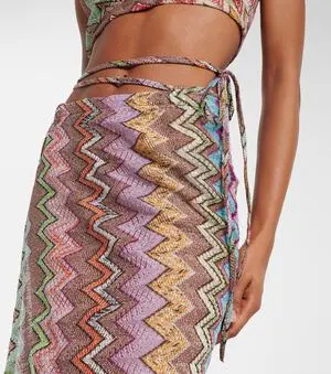 Missoni Zigzag Lamé Wrap Skirt - Multicoloured