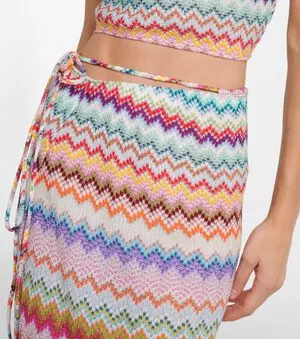 Missoni Zigzag Lamé Wrap Skirt - Multicoloured