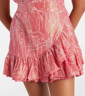 Poupette St Barth Corinne Cotton-blend Lamé Minidress - Pink