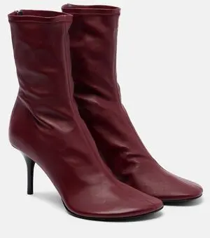 Acne Studios Leather Ankle Boots - Red