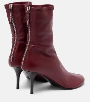 Acne Studios Leather Ankle Boots - Red