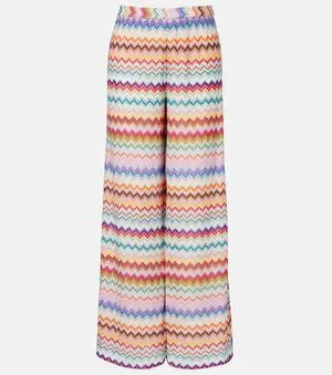 Missoni Zigzag Lamé Palazzo Pants