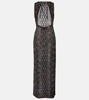 Missoni Zigzag Sequined Beach Cover-up - Black