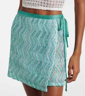 Missoni Zigzag Wrap Skirt - Blue