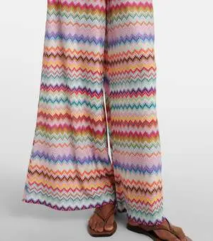 Missoni Zigzag Lamé Palazzo Pants - Multicoloured