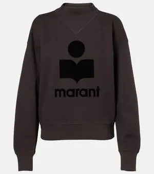 MARANT ETOILE Moby Logo Cotton-blend Sweatshirt - Black