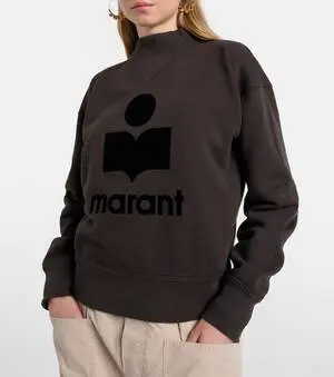 MARANT ETOILE Moby Logo Cotton-blend Sweatshirt - Black