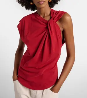 Isabel Marant Étoile Naydagz Draped Cotton Jersey Top