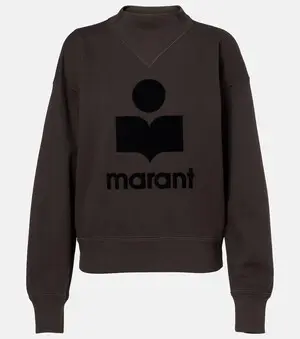 MARANT ETOILE Moby Logo Cotton-blend Sweatshirt - Black