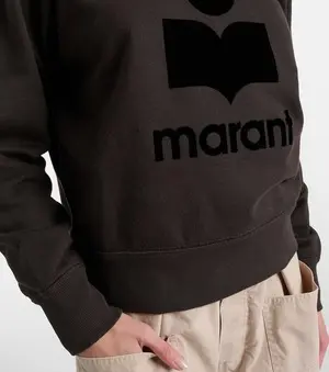MARANT ETOILE Moby Logo Cotton-blend Sweatshirt - Black