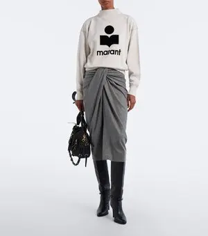 MARANT ETOILE Moby Logo Cotton-blend Sweatshirt