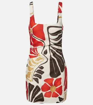 SIR. Julietta Floral Linen Minidress - Red