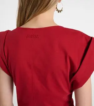 Isabel Marant Étoile Draped Cotton Jersey Top - Red