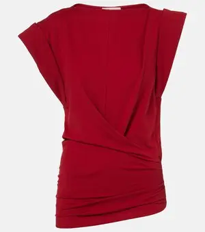 Isabel Marant Étoile Draped Cotton Jersey Top - Red