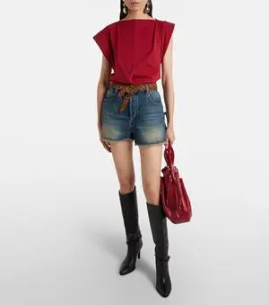 Isabel Marant Étoile Draped Cotton Jersey Top - Red