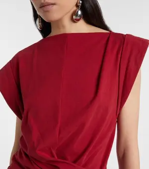 Isabel Marant Étoile Draped Cotton Jersey Top - Red