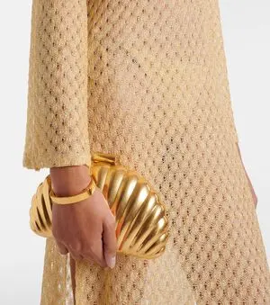 Missoni Open-knit Tie-neck Lamé Kaftan - Gold