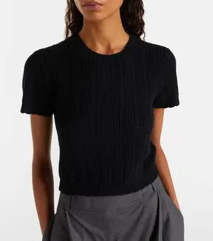 FRAME X Amelia Gray The Getaway Cashmere Crop Top