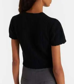 FRAME X Amelia Gray The Getaway Cashmere Crop Top