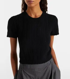 FRAME X Amelia Gray The Getaway Cashmere Crop Top