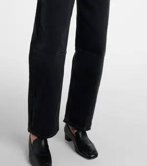 Citizens Of Humanity Miro Cropped High-rise Barrel-leg Jeans - Black