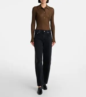 Citizens Of Humanity Miro Cropped High-rise Barrel-leg Jeans - Black