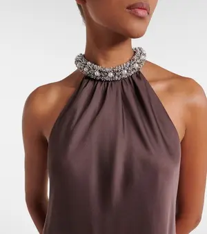 Simkhai Embellished Satin Top
