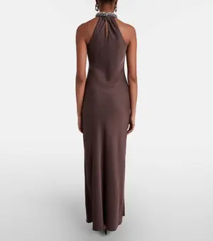 Simkhai Embellished Satin Gown