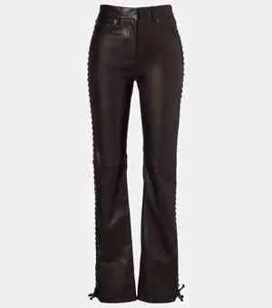 Remain Birger Christensen Leather Straight Leg Pants