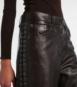 Remain Birger Christensen Leather Straight Leg Pants