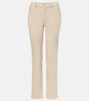 7 For All Mankind Calie Mid-rise Straight Jeans - Beige