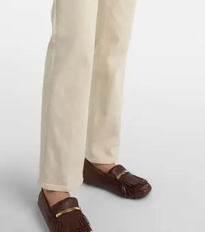 7 For All Mankind Calie Mid-rise Straight Jeans - Beige
