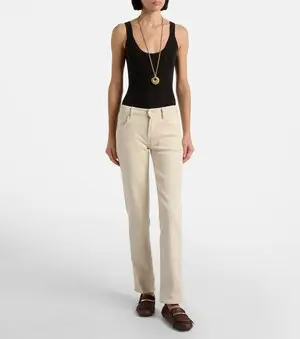 7 For All Mankind Calie Mid-rise Straight Jeans