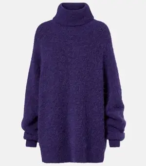 JOSEPH Meslay Alpaca-blend Turtleneck Sweater - Purple