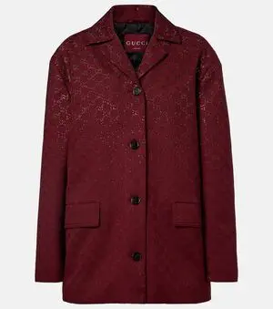Gucci Gg Crystal Canvas Blazer