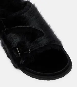 BIRKENSTOCK Zurich Shearling Slides - Black