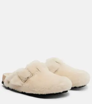 BIRKENSTOCK Boston Shearling Clogs - White