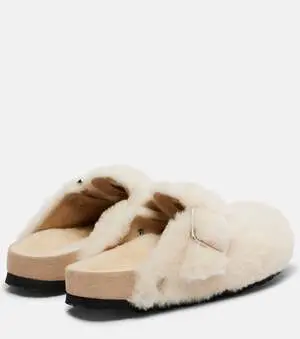 BIRKENSTOCK Boston Shearling Clogs - White