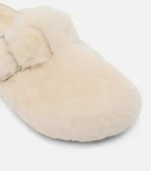 BIRKENSTOCK Boston Shearling Clogs - White