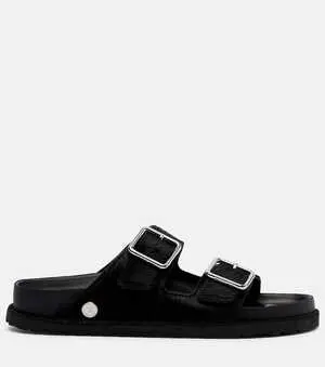 BIRKENSTOCK Arizona Calf Hair Slides - Black